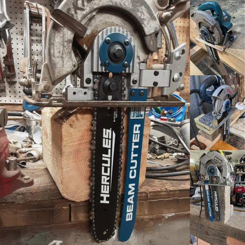 12" Beam Cutter Circular Saw Blade Chainsaw Bar Beam Cutter Attachment ...
