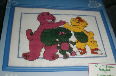 Janlynn Barney BJ Baby Bop Playing Games Counted Cross Stitch Kit ...