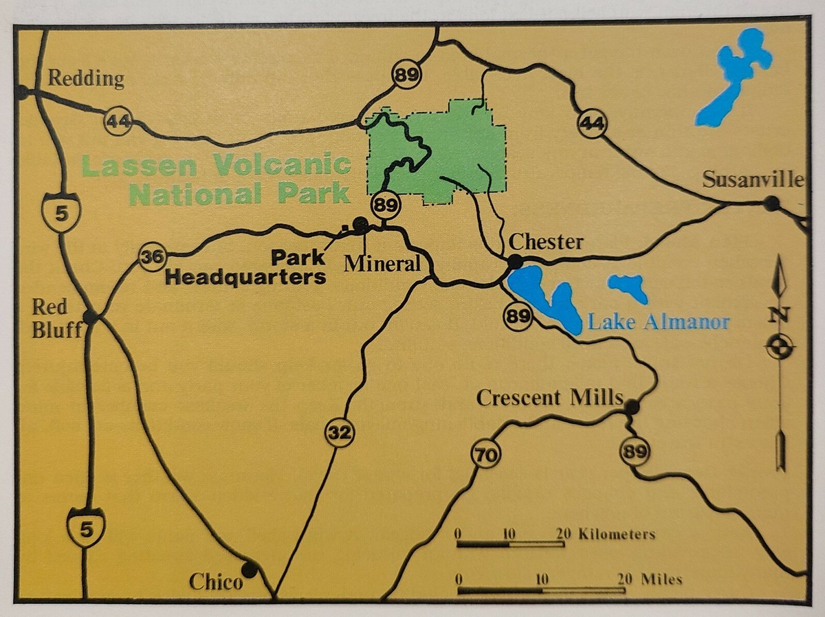 Lassen Volcanic National Park Map