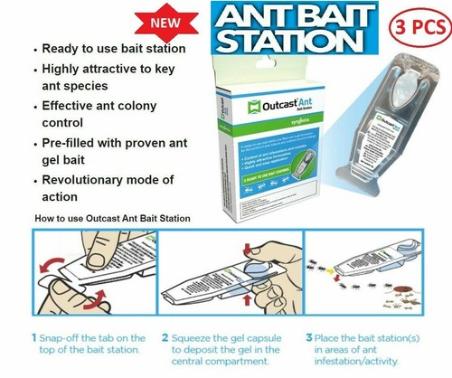 PROFESSIONAL ANT STOP KILLER INDOOR OUTDOOR BAIT STATION TRAPS STOP ...