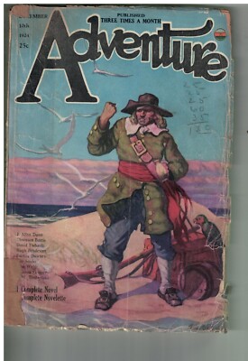 Dec 10 1924 issue Adventure Pulp Magazine cover by A. L. Ripley | eBay