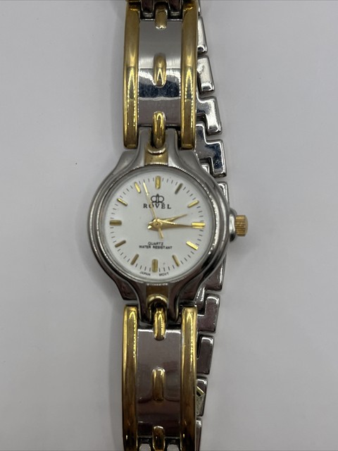 Rovel His & Hers Stainless Steel Quartz Watch Set Water Resistant Needs ...