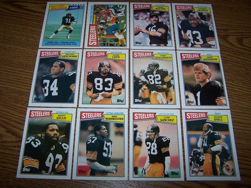 1987 Topps Football Steelers Team Set 12 Cards NM (117) | eBay