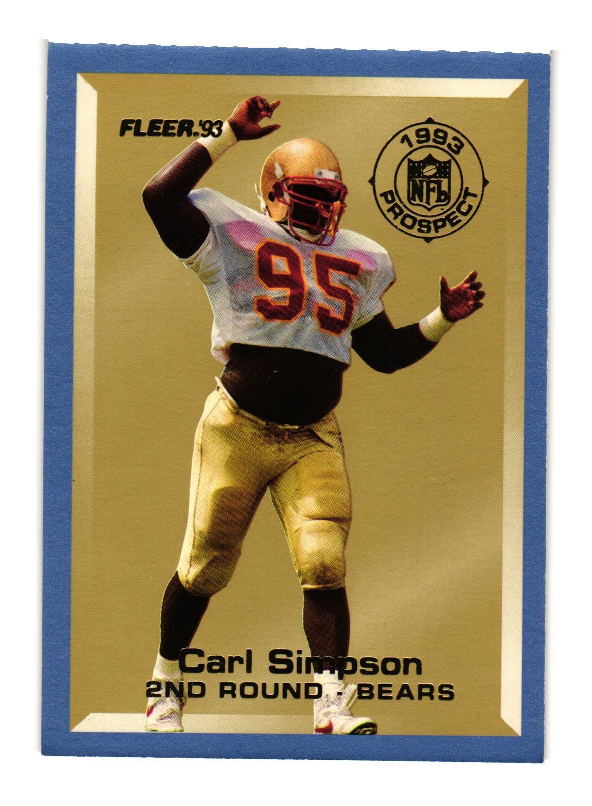 1993 Fleer #26 Carl Simpson Chicago Bears | eBay