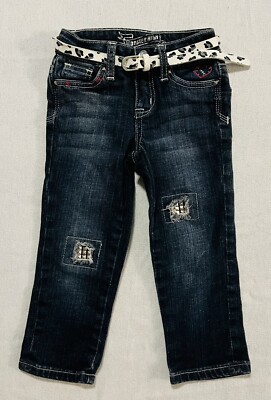 Monster High Straight Jeans Faux Patch Studded Girls 6T Skull ...