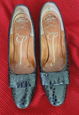 VINTAGE 1950'S/early 60's Alligator WOMENS SHOES MANDEL'S SIZE 8N | eBay
