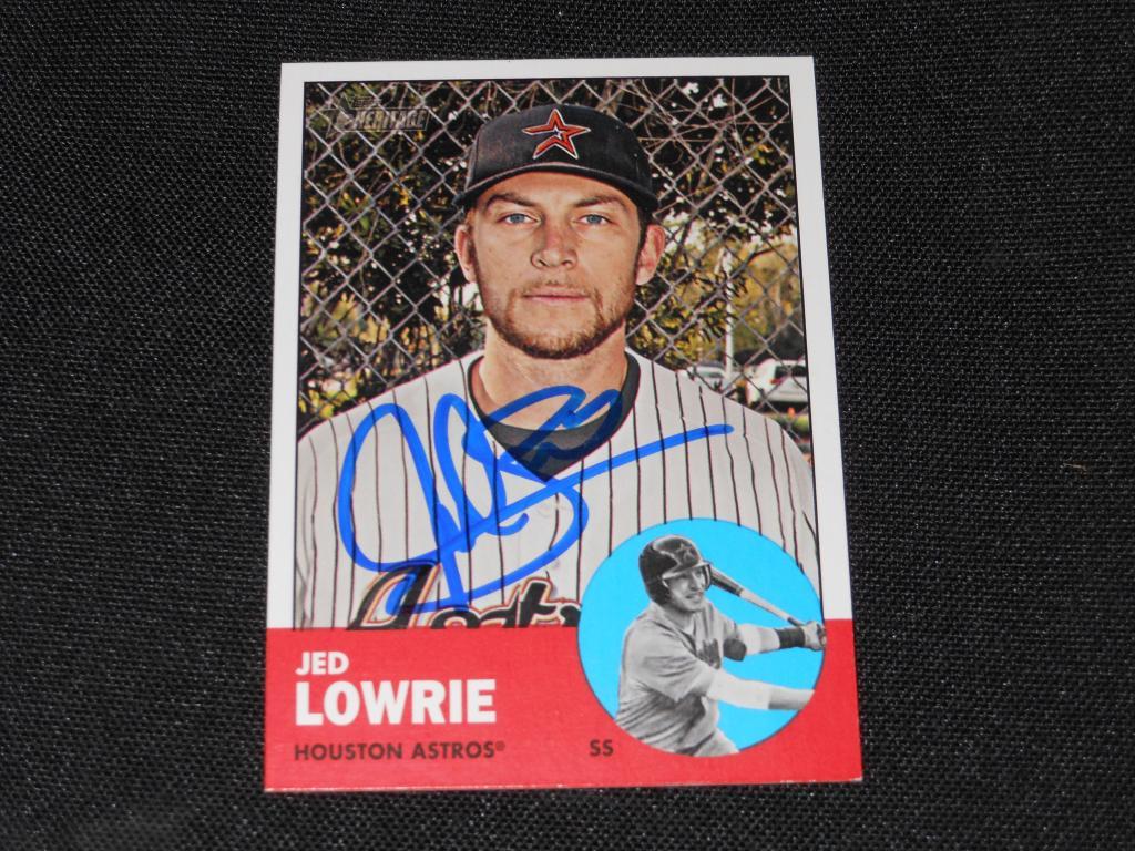 Houston Astros Jed Lowrie Signed 2012 Topps Heritage Autograph Card ...