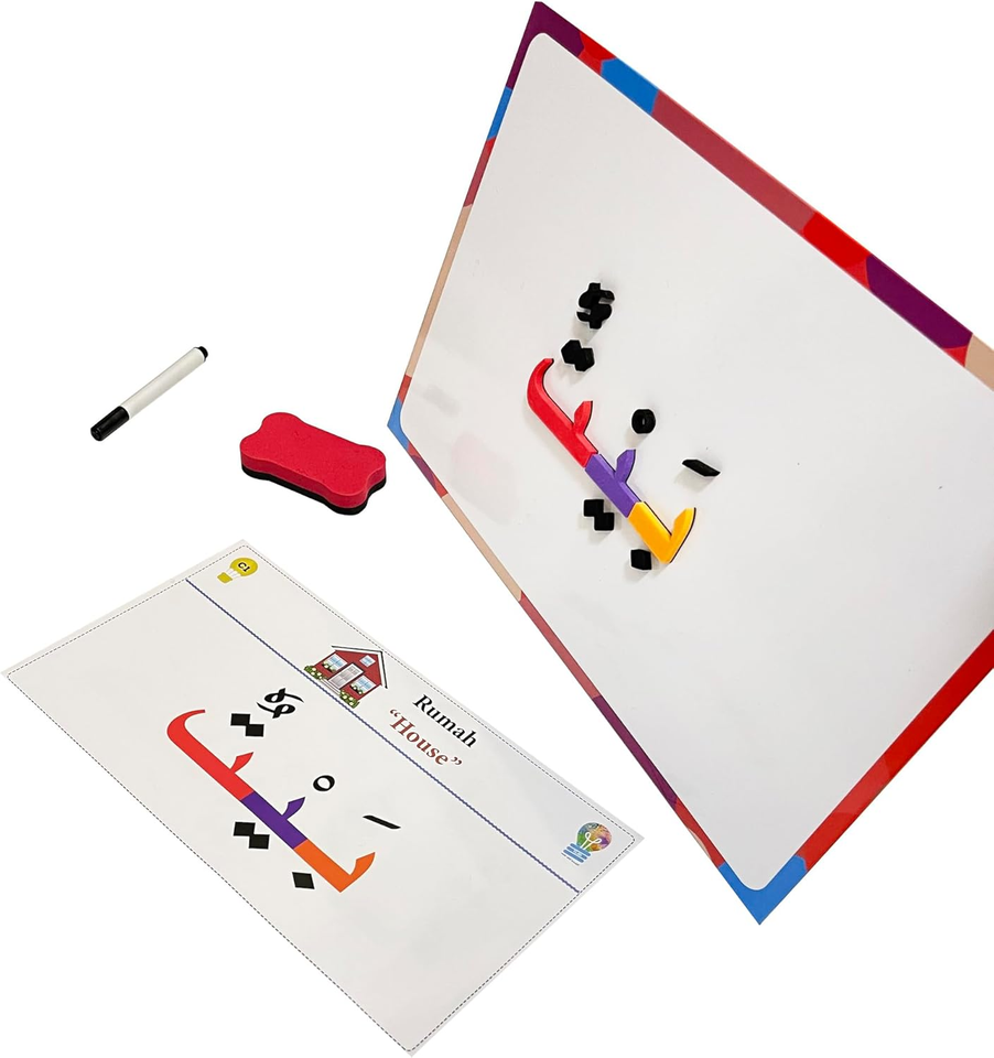 Magnetic Arabic Letters Kit 374 Pcs for Kids, Arabic Alphabet Puzzle ...
