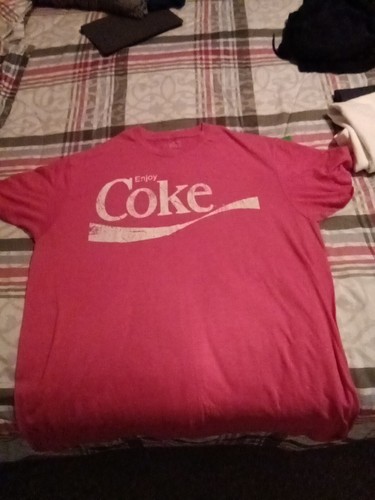 Coca Cola Official T Shirt / Adult (XL) Red Cotton Poly Blend / ENJOY ...