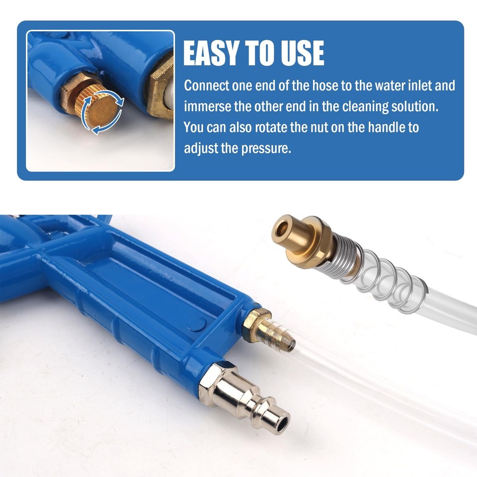 Air Engine Cleaning Gun with 3.93Ft Hose,Elbow Pneumatic Siphon Spray ...
