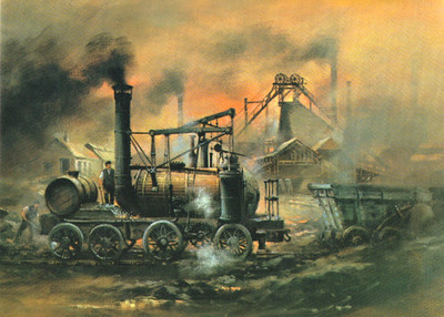 PUFFING BILLY ENGINE WYLAM COLLIERY NEWCASTLE EARLY 1800 STUNNING ...