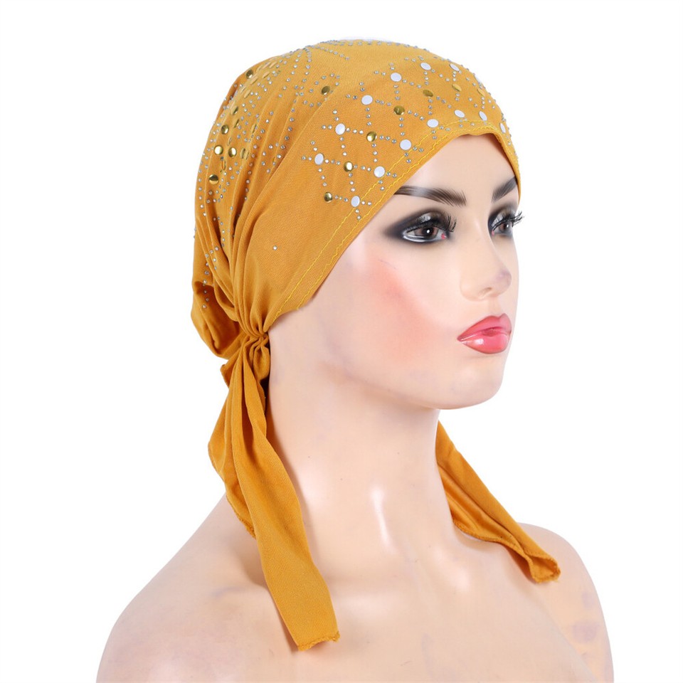 Muslim Women Hats Turban Bonnet Cancer Chemo Caps Indian Beanie Islamic ...