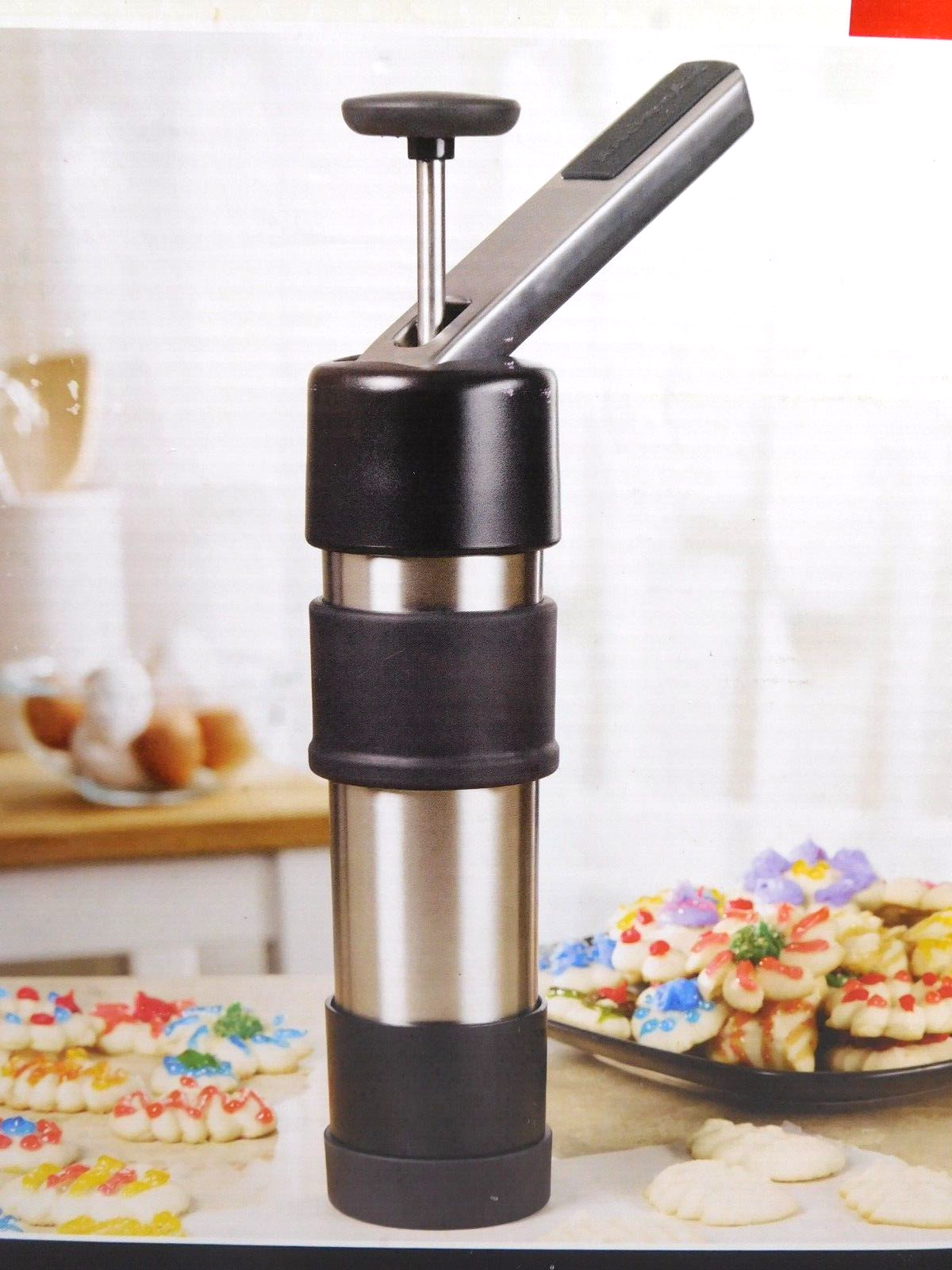 KitchenAid Cookie Press Set 12 Disc Stainless Steel/Black NEW **read ...