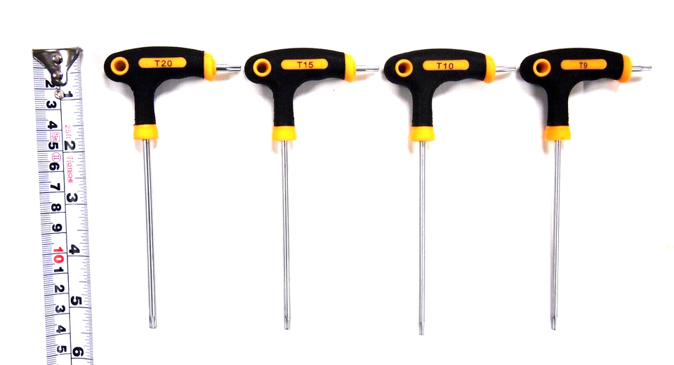 10PC T-Handle Torx Star Key Wrench Set 2 Drive Ends Stand Rack 262009 ...