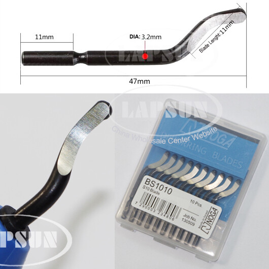 10pc/set NOGA BS1010 BS1012 TIN BS3510 S35 S10 Swivel Blades Deburring ...