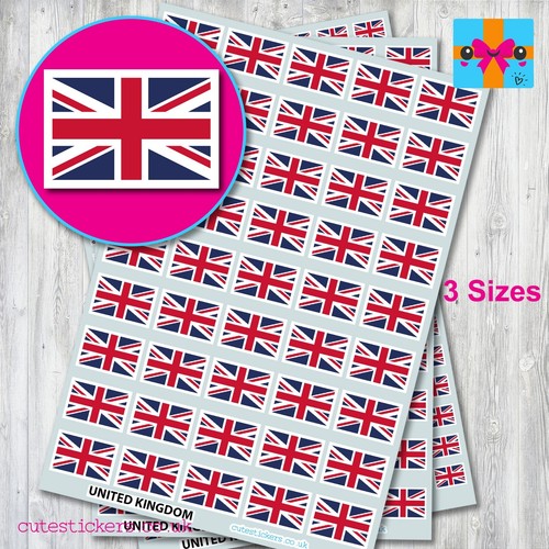 Union Jack Flag Stickers United Kingdom UK Great Britain 3 Sizes Small ...