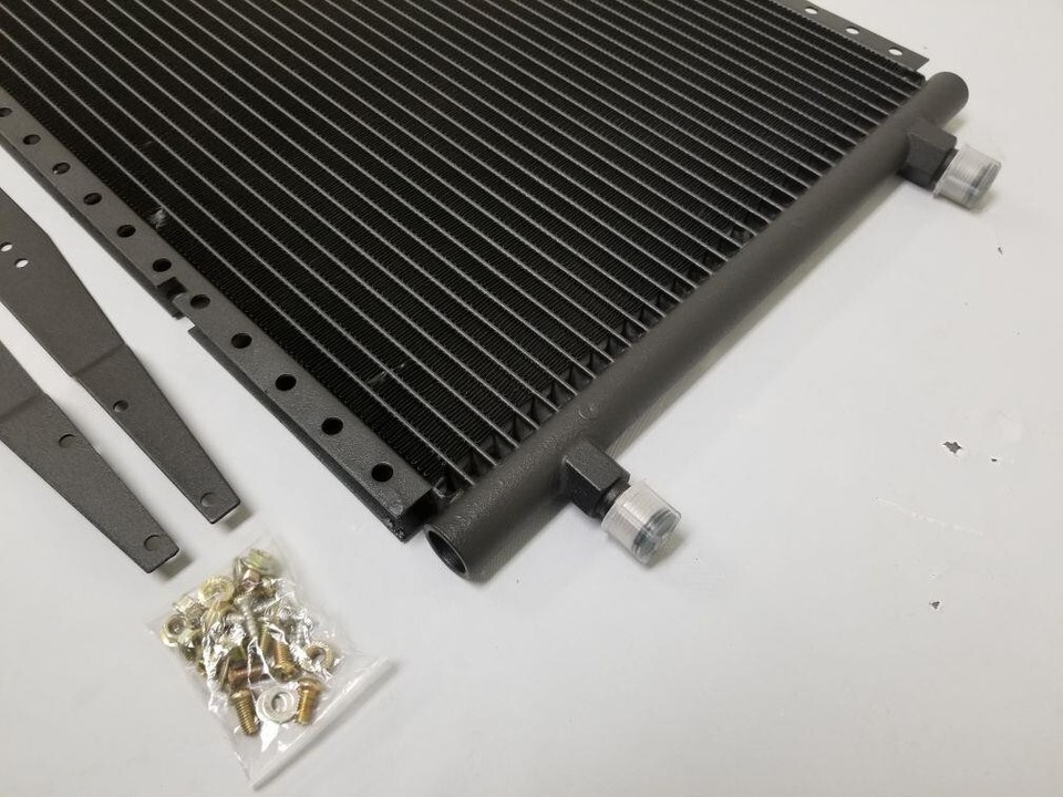 Universal 14" x 20" Horizontal Air Conditioning Condenser + Brackets AC ...