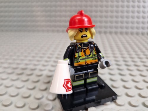 LEGO Fire Fighter col349 Minifigure. Collectable Series 19. CMF. R11 ...