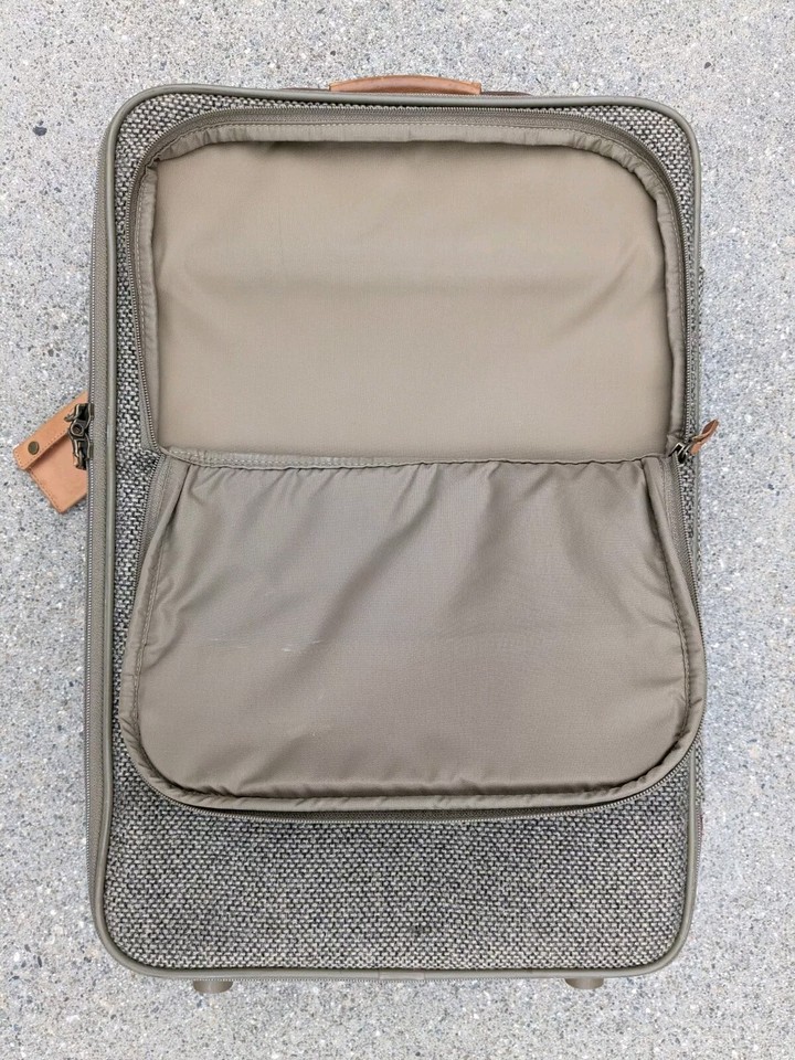 Vtg Hartmann Rolling Luggage Carry on Suitcase w/Garment Bag + Hangers ...
