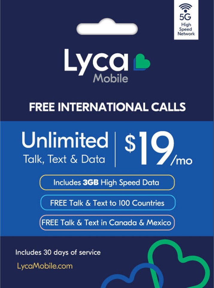 Lyca Mobile USA Prepaid 5G/4G SIM Card | 30 Day Preloaded SIM Card | eBay