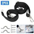 2x Adjustable Bimini Boat Top Straps Loops & Snap Hook Stainless Steel ...