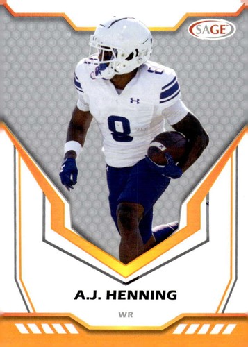 A.J. HENNING RC 2024 SAGE Hit Low Series Silver #55 ROOKIE NCAA NFL ID ...