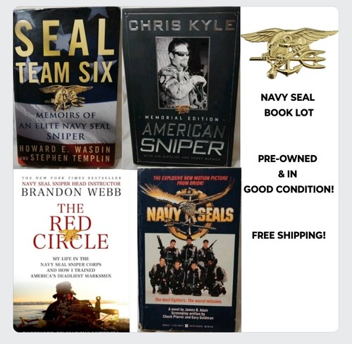 Navy Seal Book Lot 4 American Sniper Seal Team Six Movie Novel Red ...