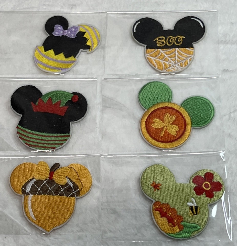 Mickey Mouse Patches Seasonal Variety Embroidered Iron-On Variety ...