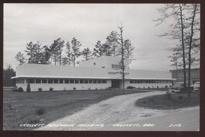 REAL PHOTO Postcard CROSSETT Arkansas/AR Paper Mill Research Building ...
