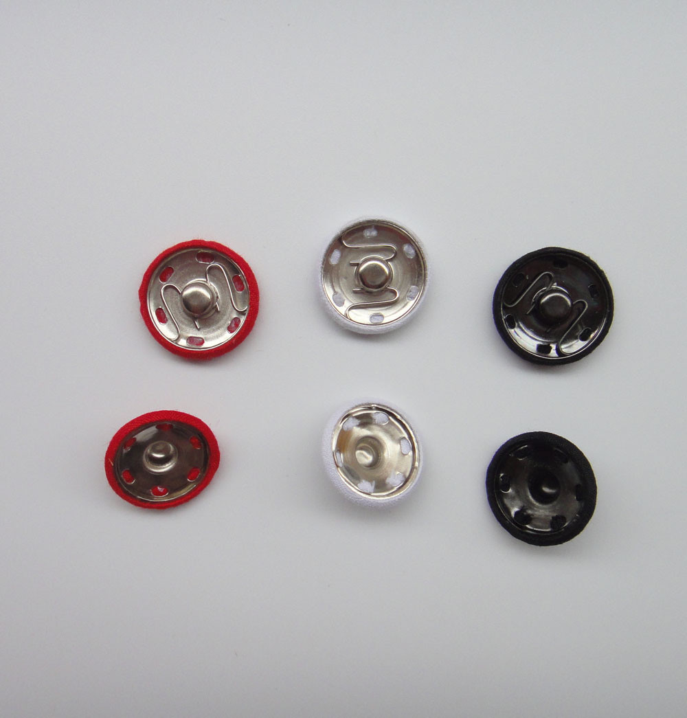 Sewing fabric covered Popper Metal snap Fasteners Buttons Press 11-31mm ...