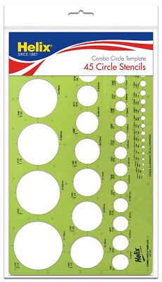 Maped Helix Combo Circle Stencil Template Guide Plastic Office School ...