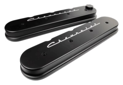 BILLET SPECIALTIES CHEVROLET SCRIPT LS CAST VALVE COVERS,BLACK ...
