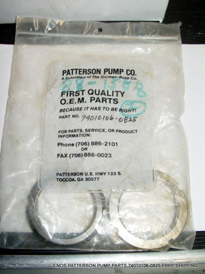 2 NOS PATTERSON PUMP PARTS 74010106-0825 FREE SHIPPING | eBay