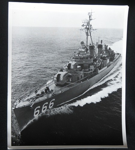 Vtg 1940s USS BLACK (DD-666) Navy Ship Destroyer Photograph Press ...