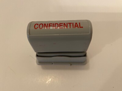 Confidential Stamp Red Needs Ink Pad. | eBay