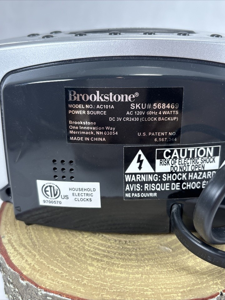 Brookstone SmartSet Digital Dual Alarm Clock Big Display Model AC101A ...