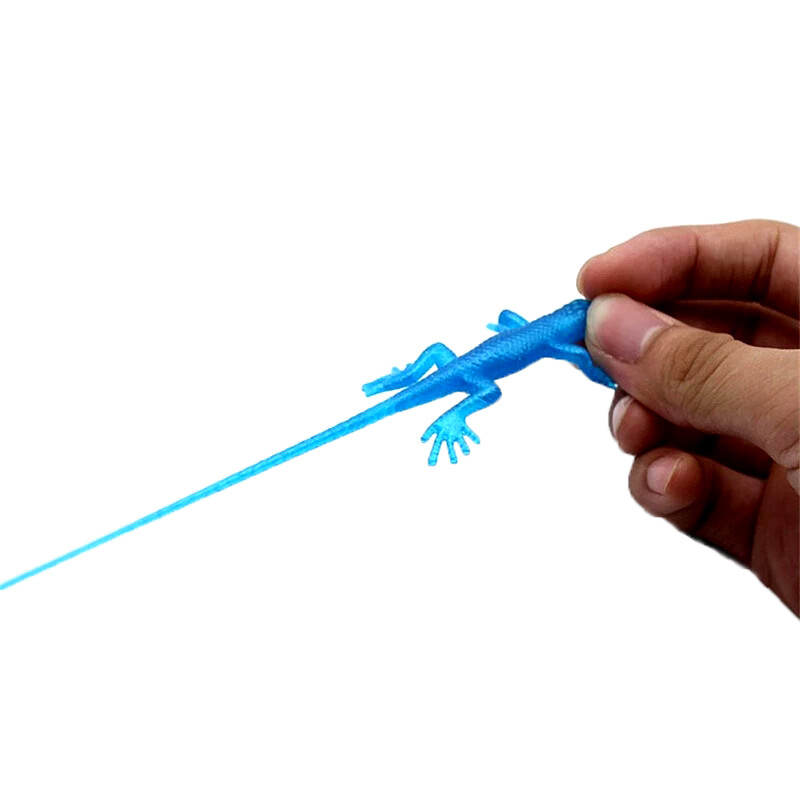20Pcs Sticky Lizard Animals Retractable Viscous Rubber Lizard Children ...