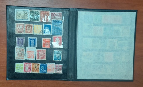 Stamp album of 47 stamps, Collection of stamps of different countries ...