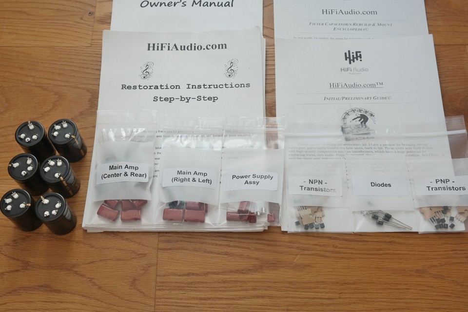 Adcom GFA-6000 restoration recap upgrade kit repair filter capacitor ...