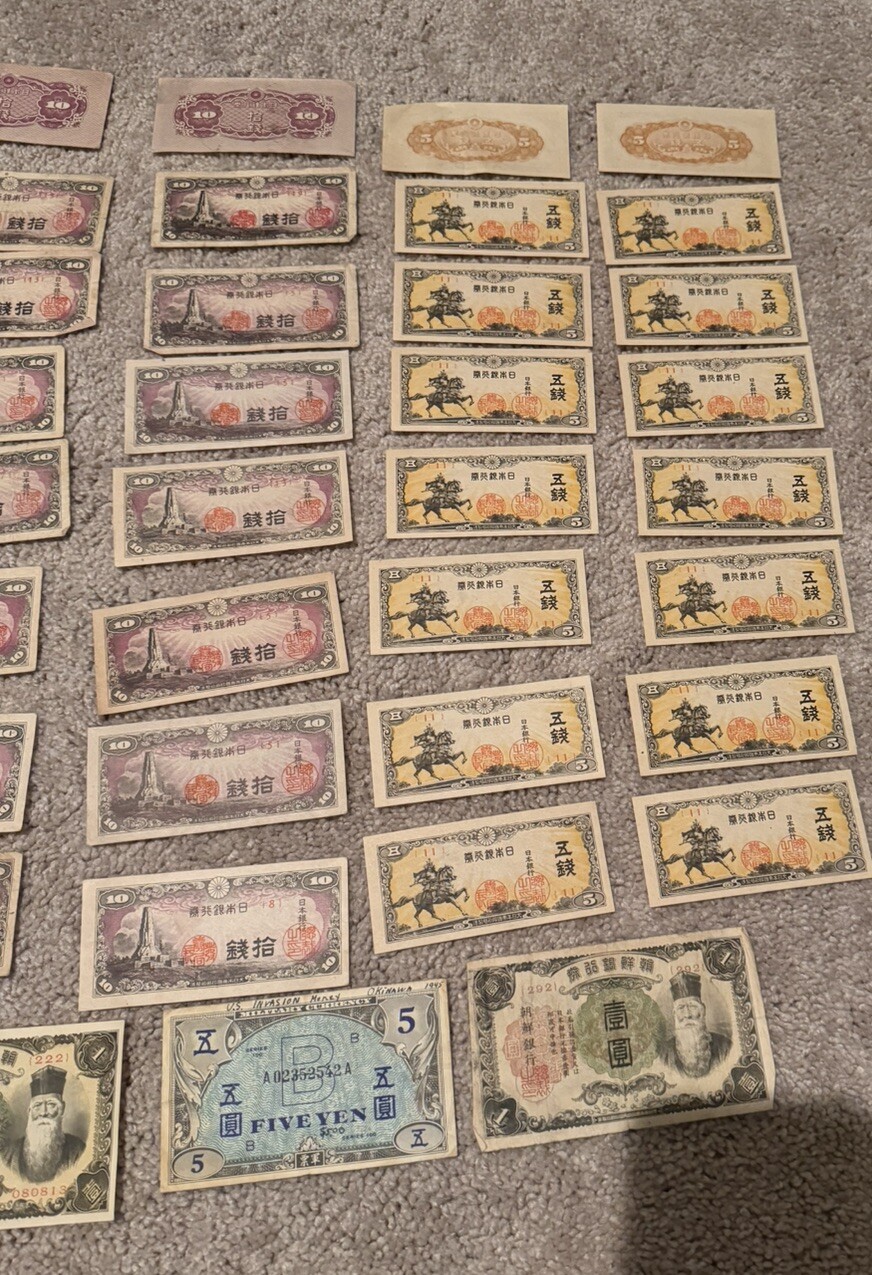 Vintage WW2 Era Japanese Currency Lot Of (59) Bills !! | eBay