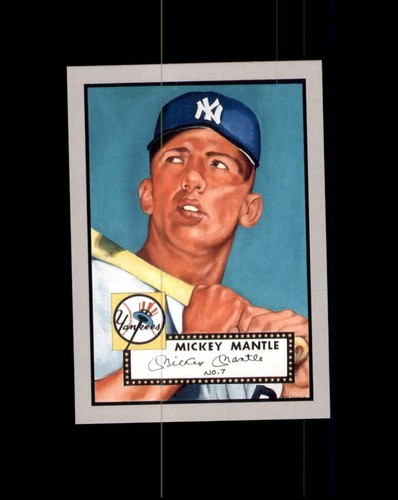 Mickey Mantle 1952 Style Glossy Promo Grey Border | eBay