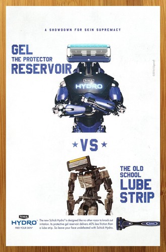 2016 Schick Hydro Razor Print Ad/Poster Shaving Grooming Robot Man Cave ...