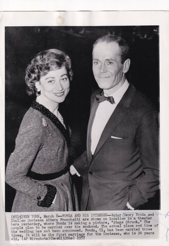 HENRY FONDA & AFDERA FRANCHETTI PORTRAIT 1957 ORIG VINTAGE PHOTO 335 | eBay