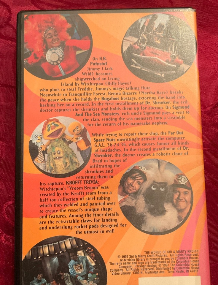 COMPLETE 1997 VHS COLUMBIA HOUSE THE WORLD OF SID & MARTY KROFFT 10 ...