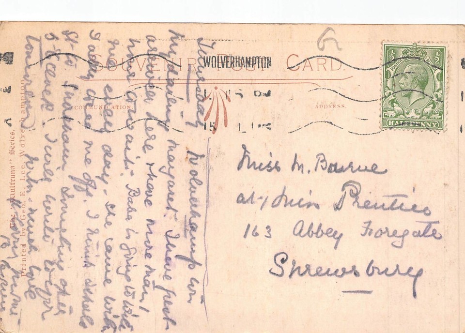 B141 England 1913 St Peter's Church interior Wolverhampton vintage ...