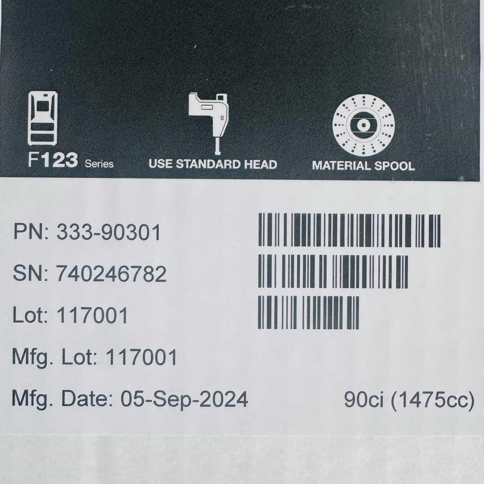 Stratasys FDM Filament 333-90301 ABS M30 Black 90CI, Spool F123 | eBay