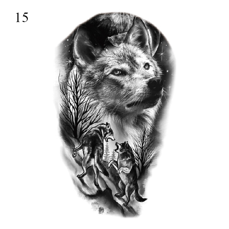 Wolf Protecting Mate Tattoo
