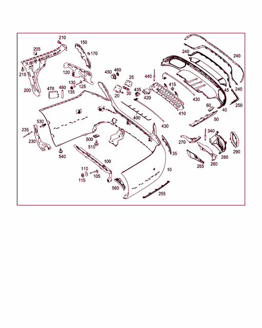 MERCEDES E Class W213 AMG Rear Diffuser Chrome Trim P/n A2138857001 Ref ...