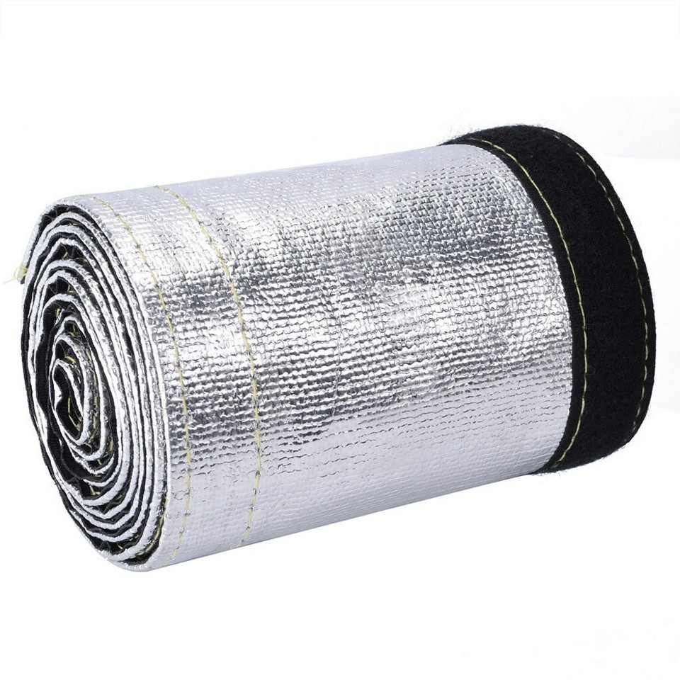 2000° Metallic Heat Shield Sleeve Insulated Wire Hose Cover Wrap Loom ...