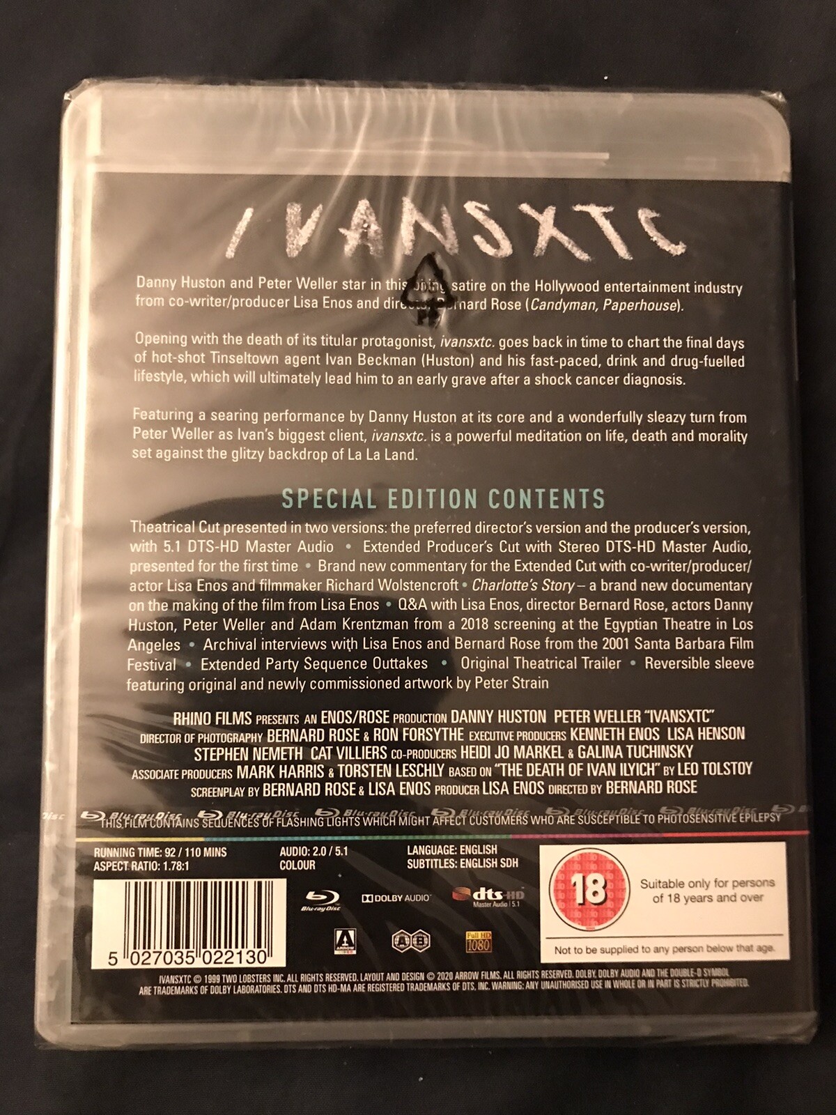 Ivans XTC Blu-ray 1999 Addiction Drama Arrow Video Ltd Ed Booklet for ...